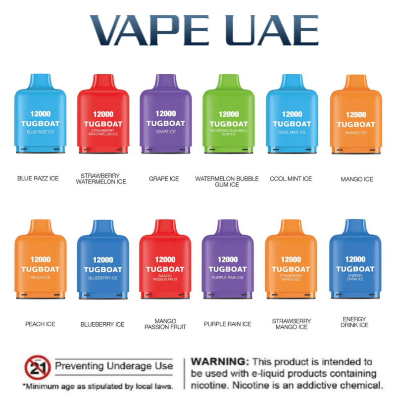 Best Tugboat Super 12000 Puffs Disposable Vape in Dubai UAE